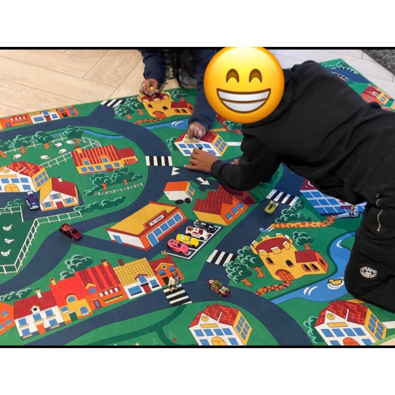 speelkleed - speeltapijt - antislip / wasbaar - 140 x 200 - village fun